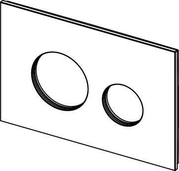 TECE Loop voorkant bedieningsplaat Wit glas - Sanitair.nl