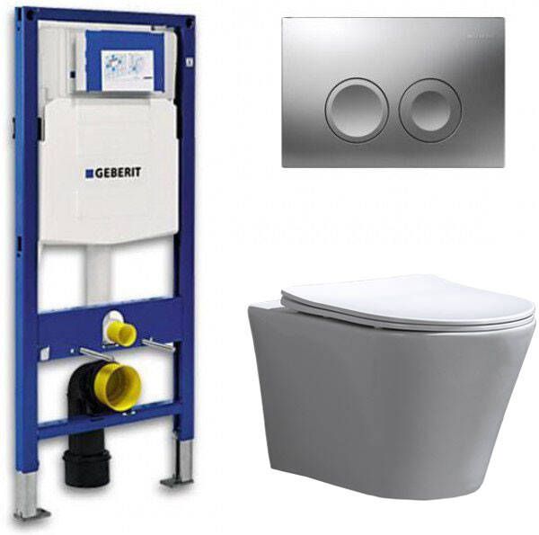 Geberit UP 100 Toiletset Inbouw WC Hangtoilet Wandcloset- Flatline ...