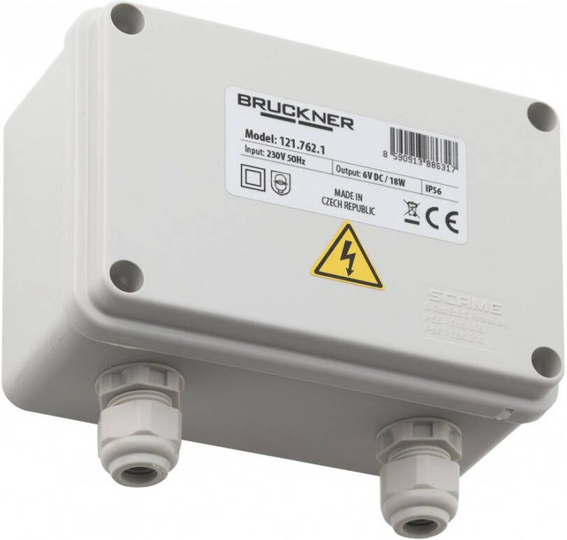 Bruckner voeding 230V 6V DC 1-10 urinoirspoelers - Sanitair.nl