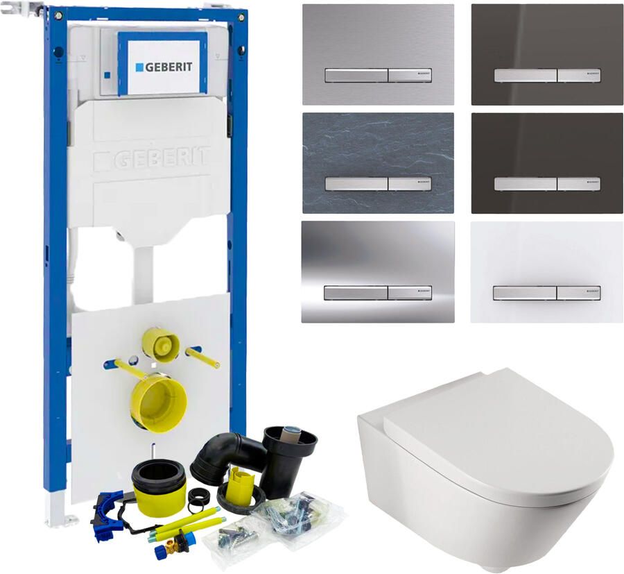 Geberit UP320 Toiletset | BWS Metro 56cm | Sigma 20 Drukplaat - Sanitair.nl